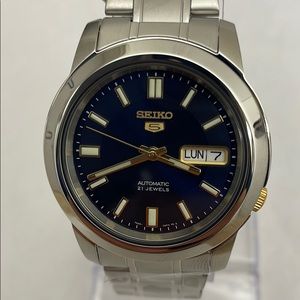 Seiko | Accessories | New Seiko 5 Automatic Blue Face Men S Watch ...